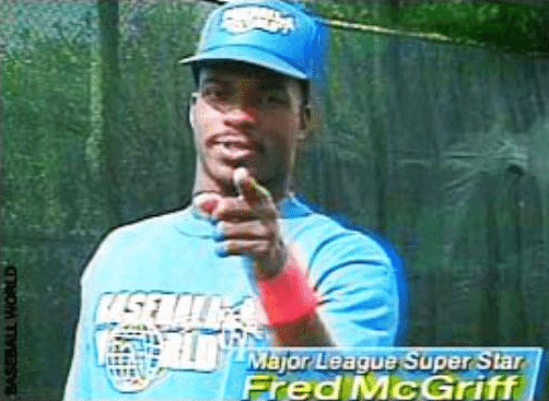 This HR swing by Fred McGriff in the 1996 NLDS still amazes me. Like ...